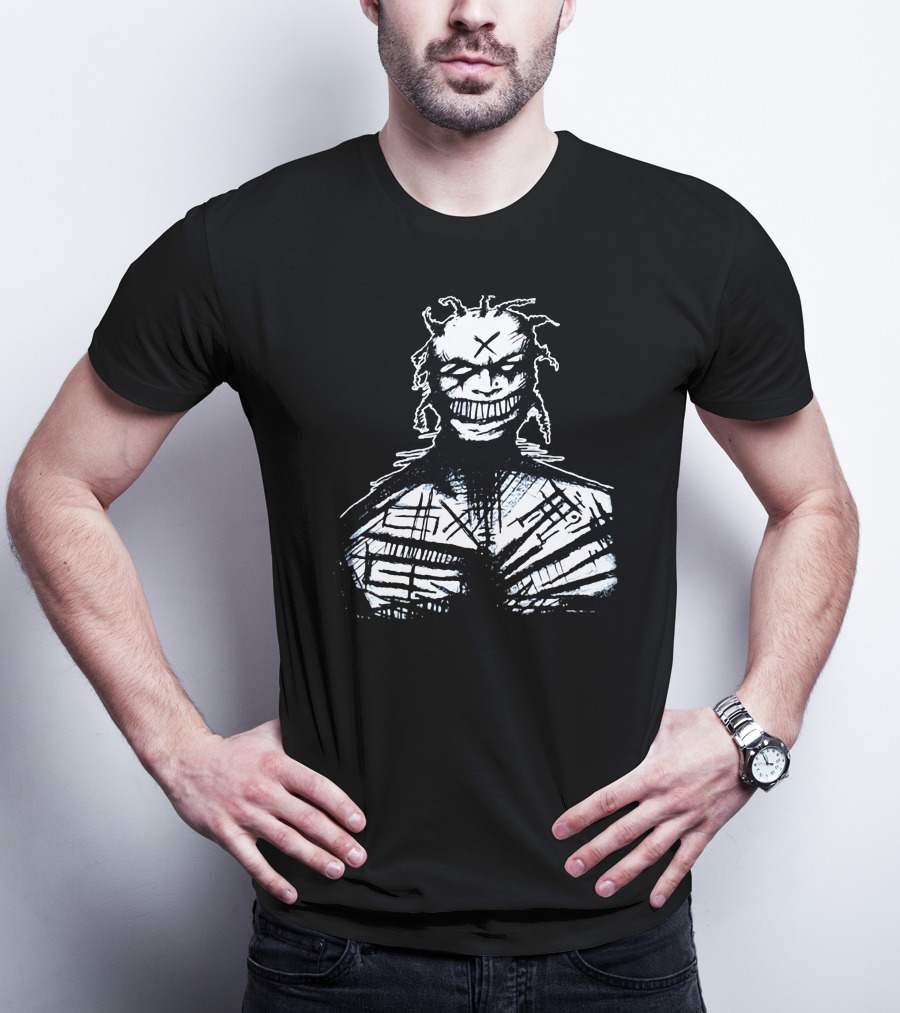 1995 White Zombie Grinning Character With Cross Mark T-Shirt