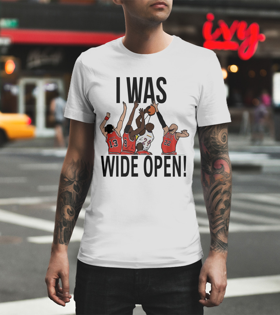 Kobe Bryant I Was Wide Open Basketball Bulls Lakers T-Shirt