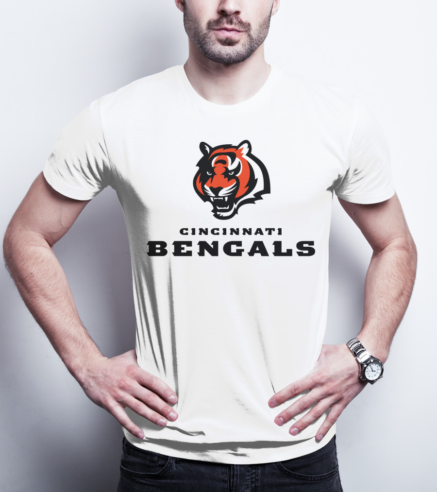 Cincinnati Bengals Tiger Logo NFL Football Team T-Shirt