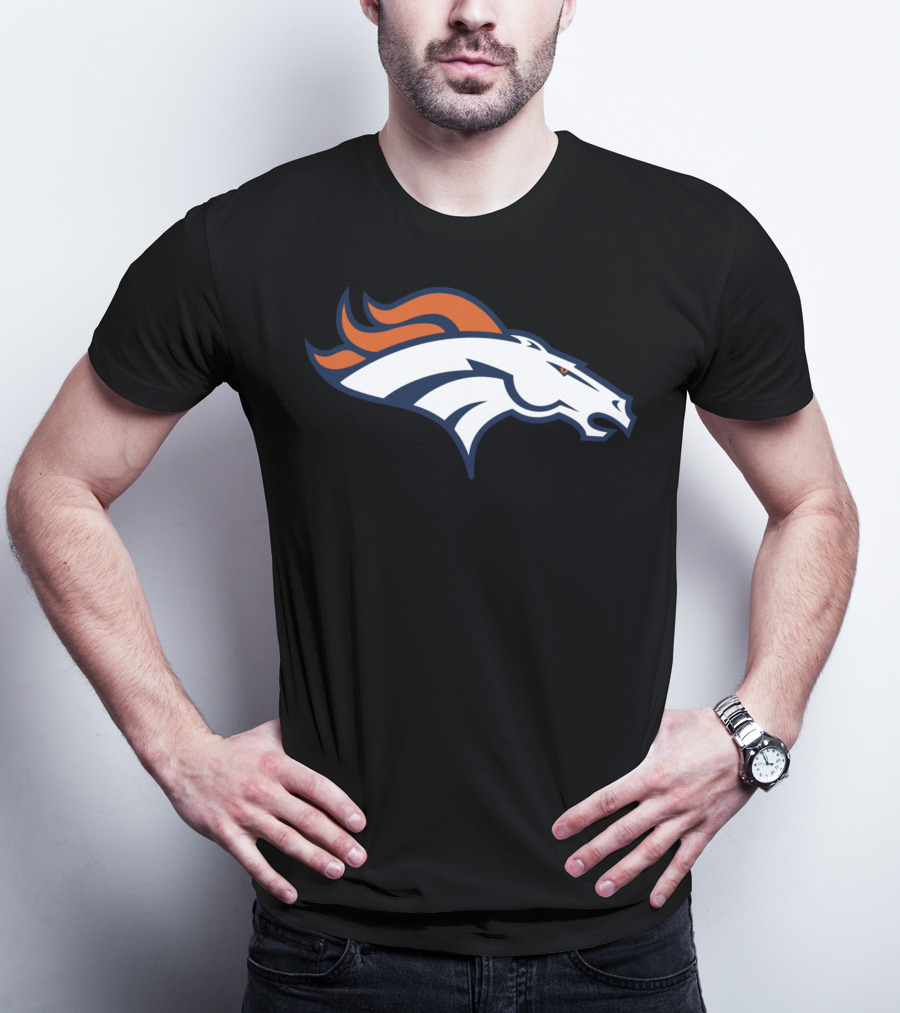Denver Broncos Football Team Logo Design For Fans T-Shirt