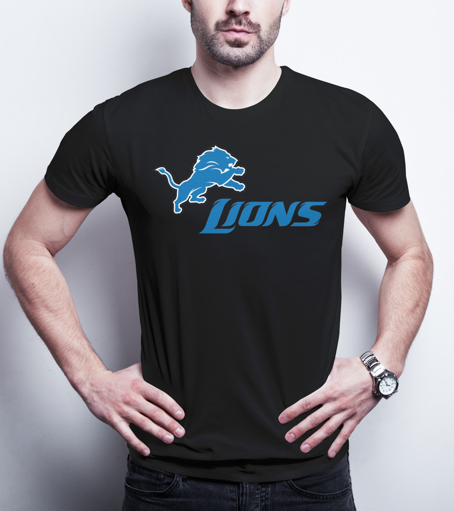 Detroit Lions Logo Fan Apparel Football Team Support T-Shirt