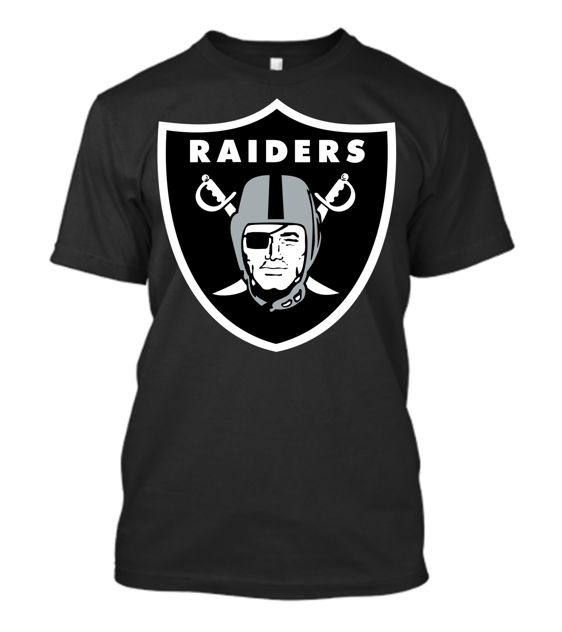 Oakland Raiders Logo Black Shield T-Shirt