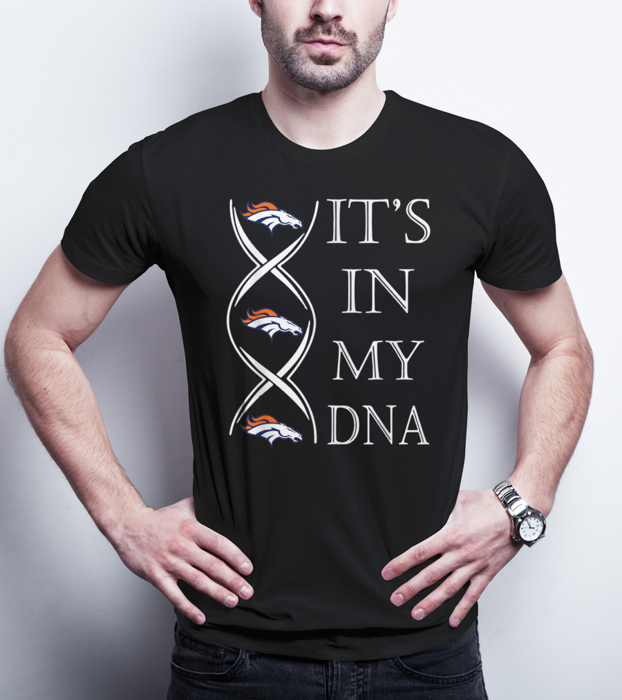DenverBroncos Christmas It's In My DNA Football Iconic Team Pride T-Shirt