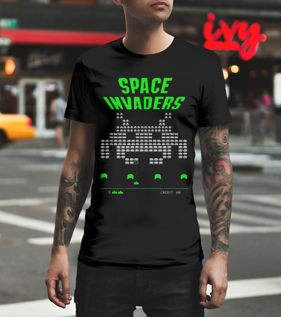 Space Invaders Arcade 80s Video Game Alien Retro T-Shirt