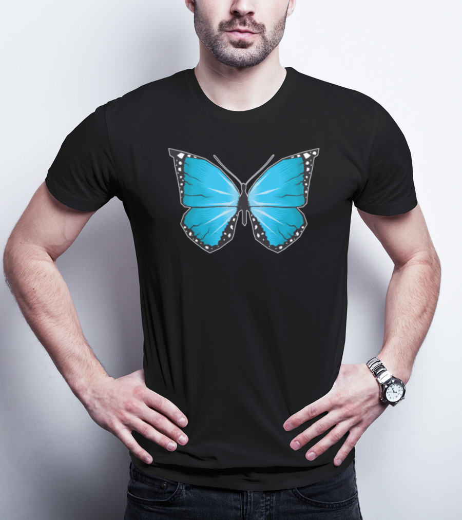 Blue Butterfly Aesthetic Soft Grunge T-Shirt