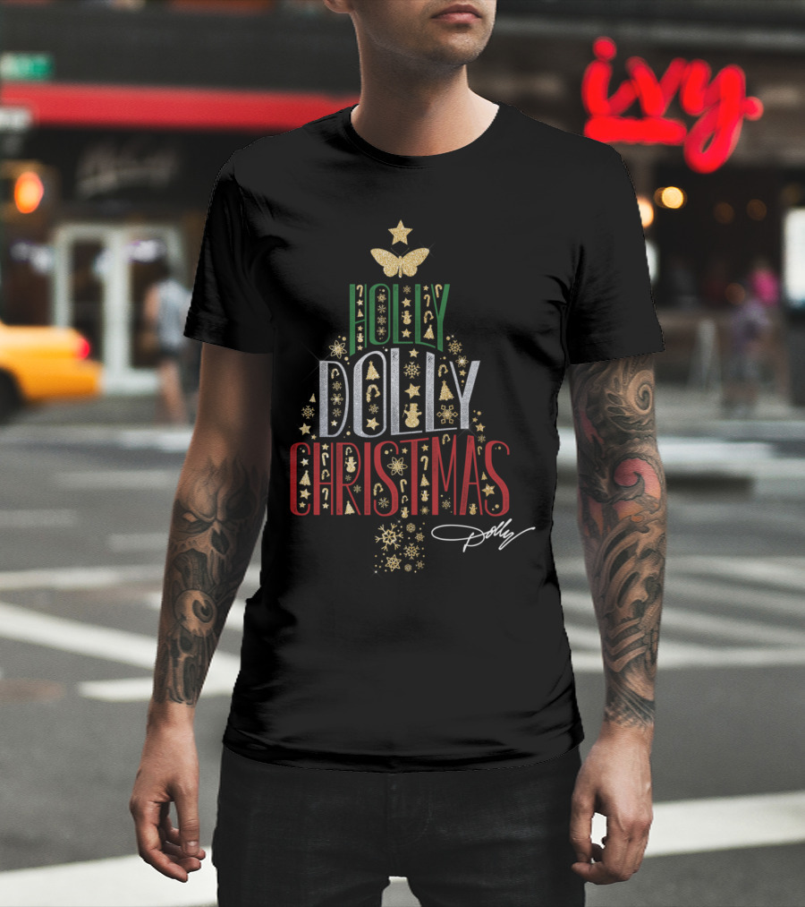 Holly Dolly Christmas Dolly Parton T-Shirt