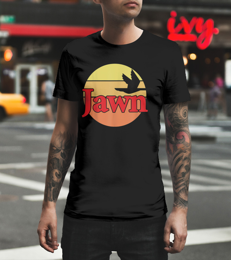 Wawa Jawn Sunset Silhouette Bird T-Shirt