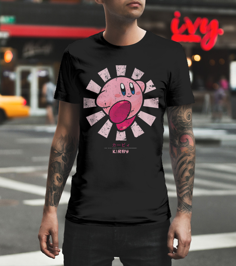 Kirby KIRBY Retro Style Burst T-Shirt