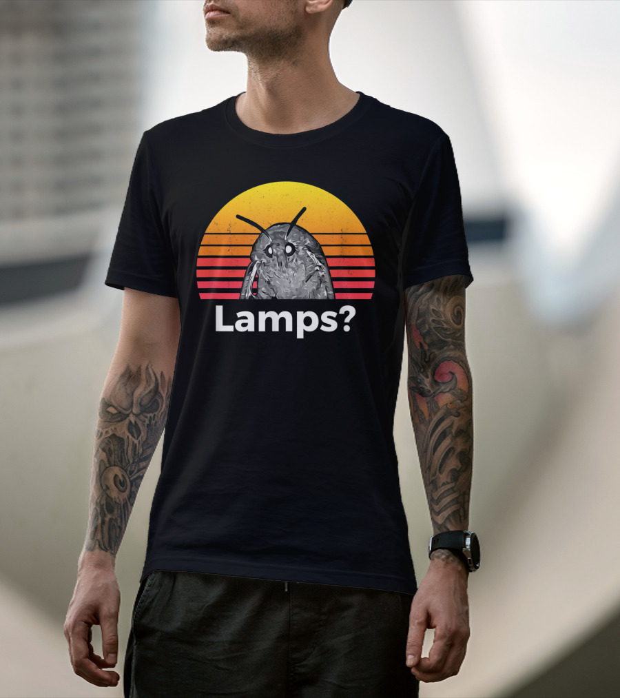 Moth Meme Lamps? Retro Sunset T-Shirt