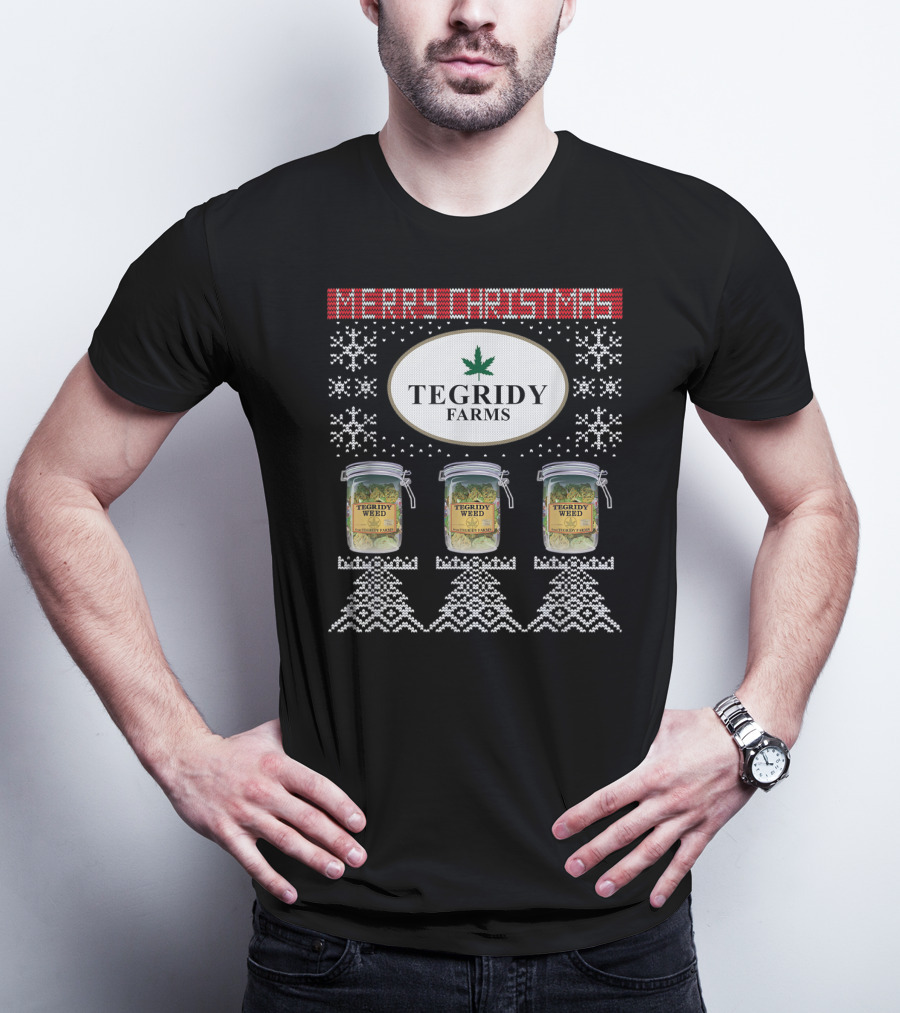 Merry Christmas Tegridy Farms Weed Ugly Christmas Special T-Shirt