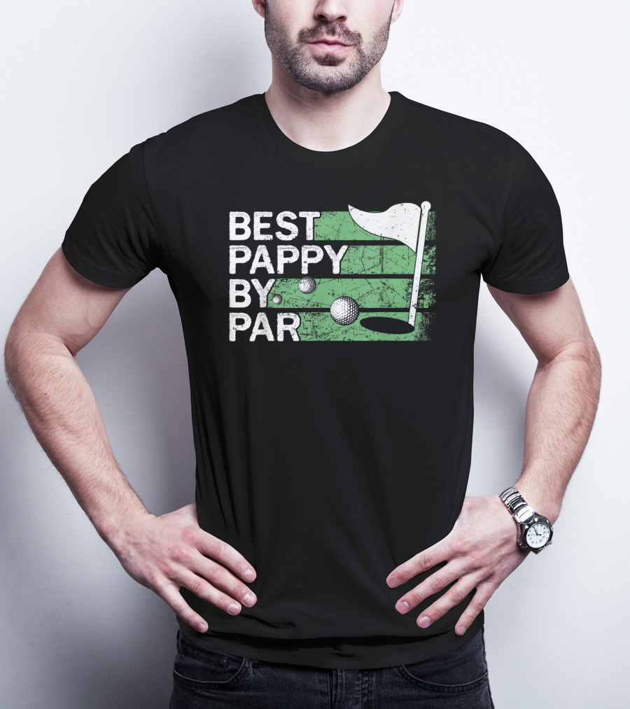 Best Pappy By Par Golf Flag And Ball T-Shirt
