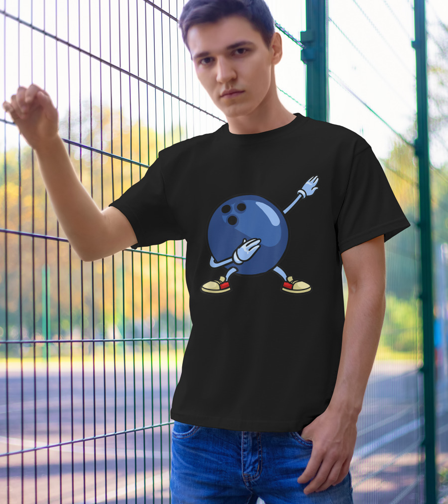Bowling Ball Dab Youth Alley Pin Mom T-Shirt