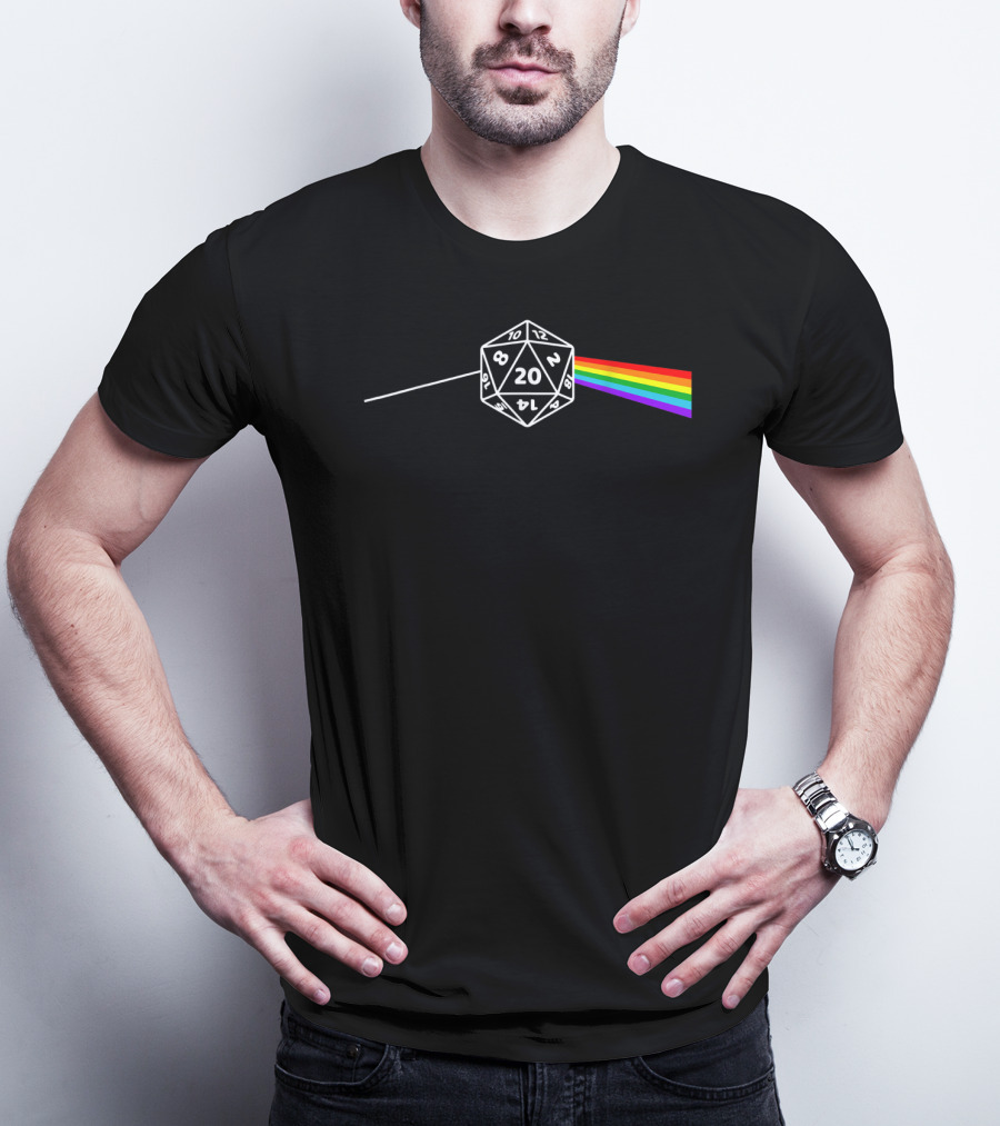 Dice Prism Spectrum Board Game Nerdy Pride T-Shirt