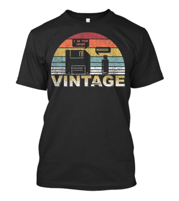 Vintage Floppy Disk I Am Your Father Nooooo Computer Geek Nerd T-Shirt