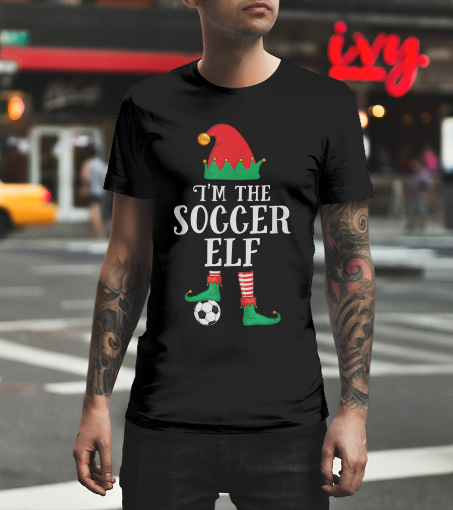 I'm The Soccer Elf Christmas Sport Festive Football T-Shirt