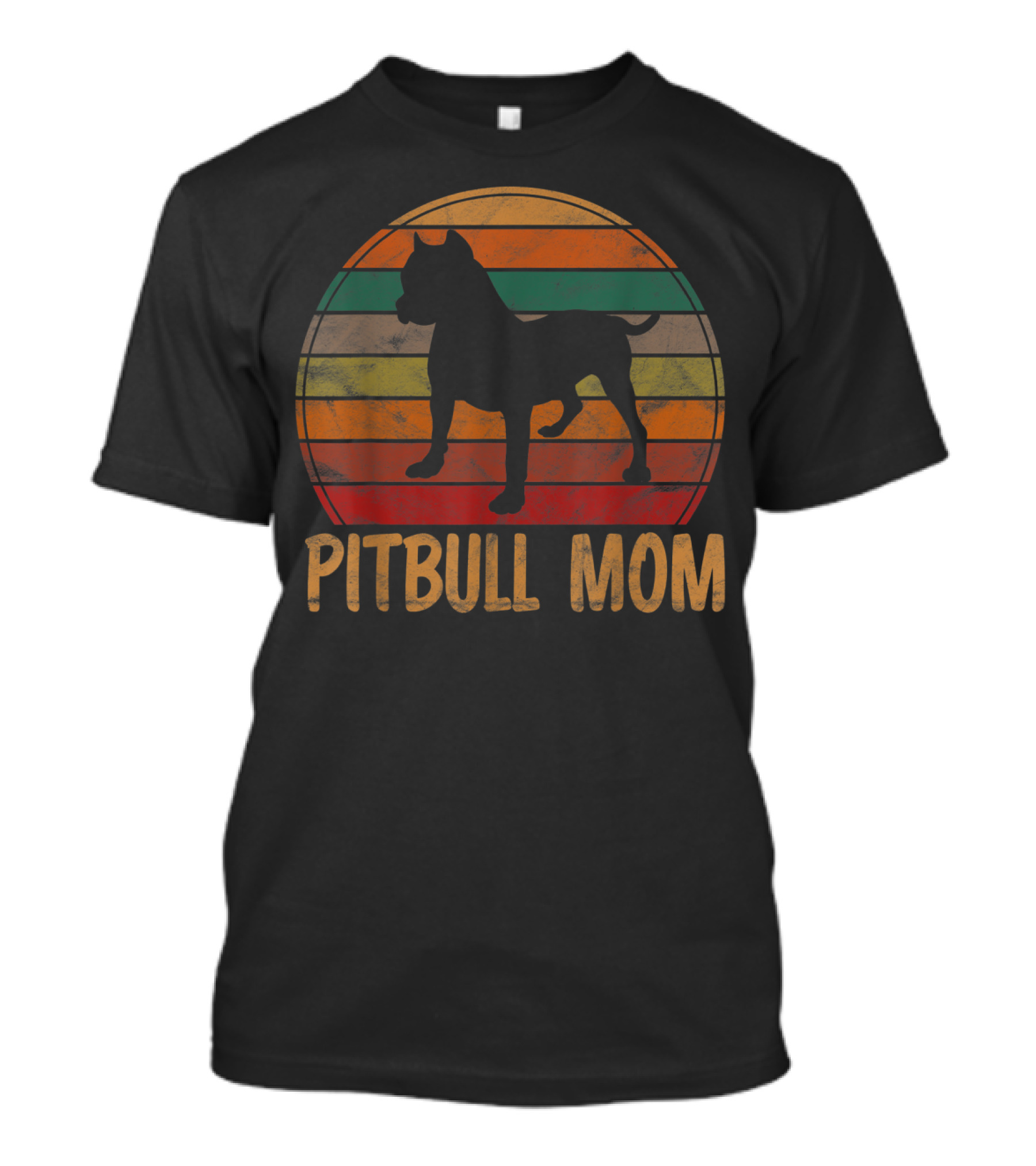 Pitbull Mom Dog Lover Pet Mother Pit Bull Mama Retro T-Shirt
