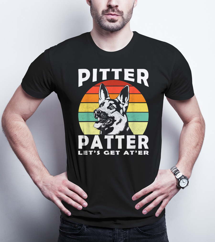 Pitter Patter Let's Get At'er Dog Rainbow T-Shirt
