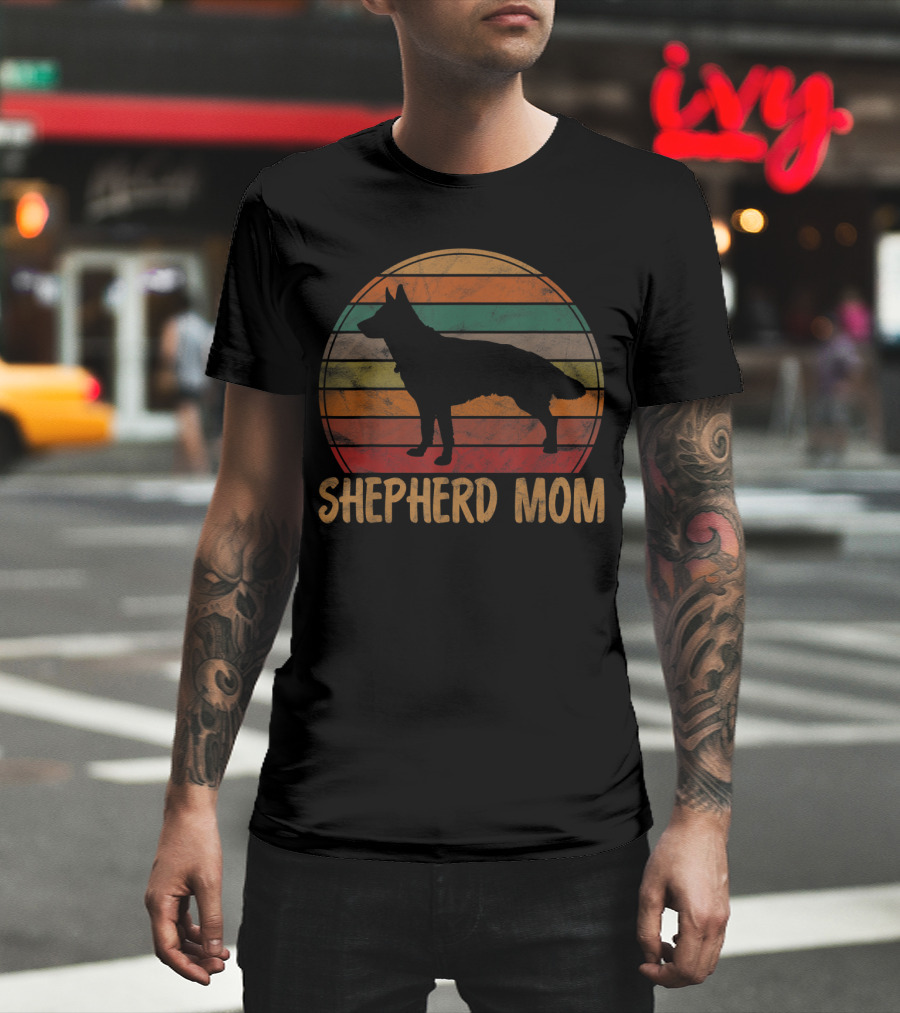 Retro Shepherd Mom Vintage Dog T-Shirt