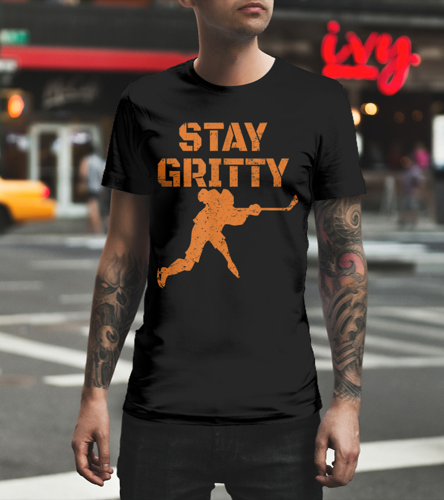 STAY GRITTY Ice Hockey Philly Player T-Shirt