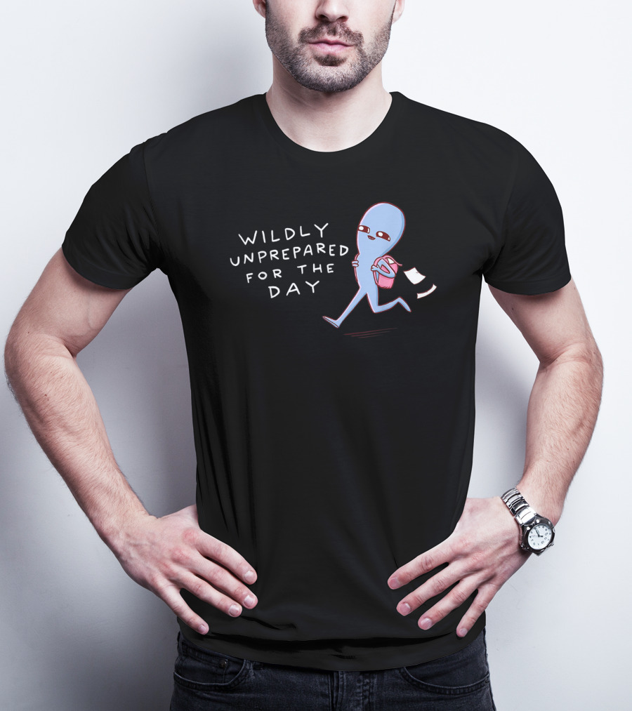 Wildly Unprepared For The Day Alien Backpack Running T-Shirt