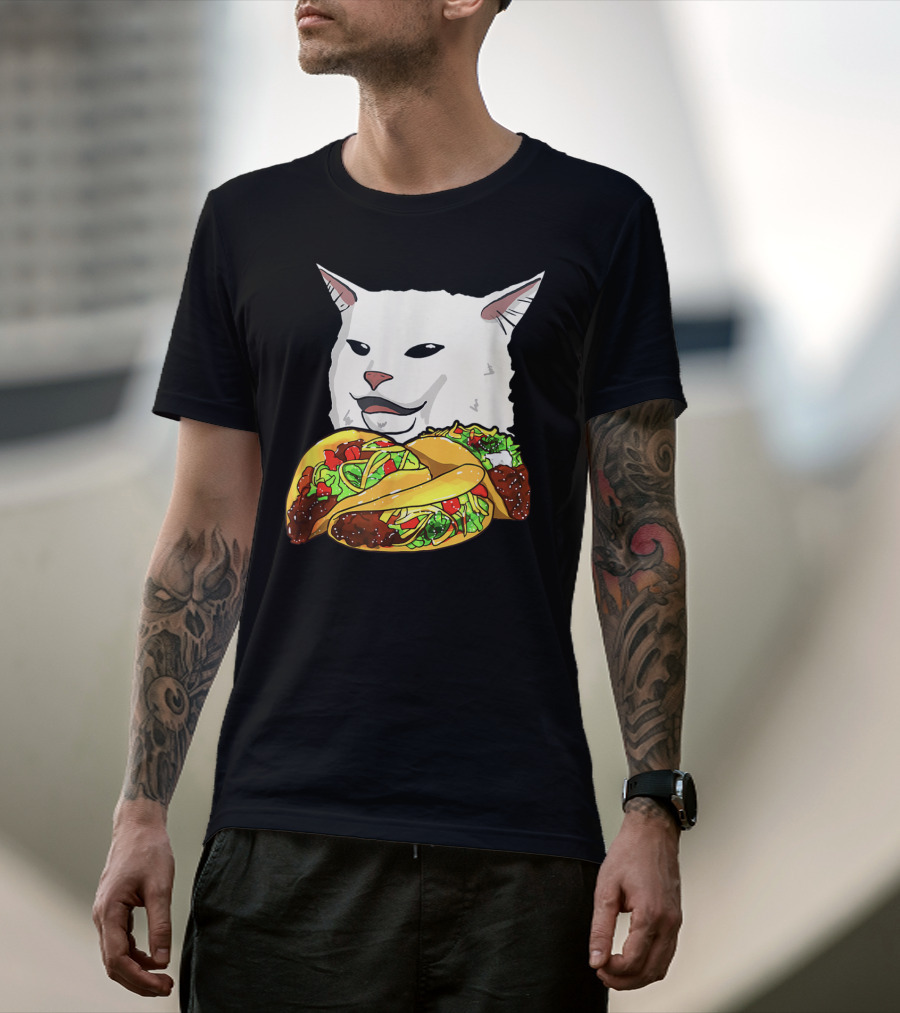 Woman Yelling At A Cat Meme Taco T-Shirt