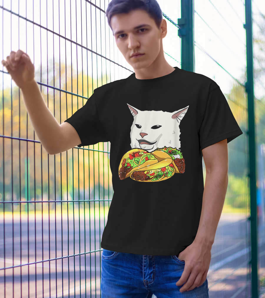 Woman Yelling At A Cat Meme Taco T-Shirt