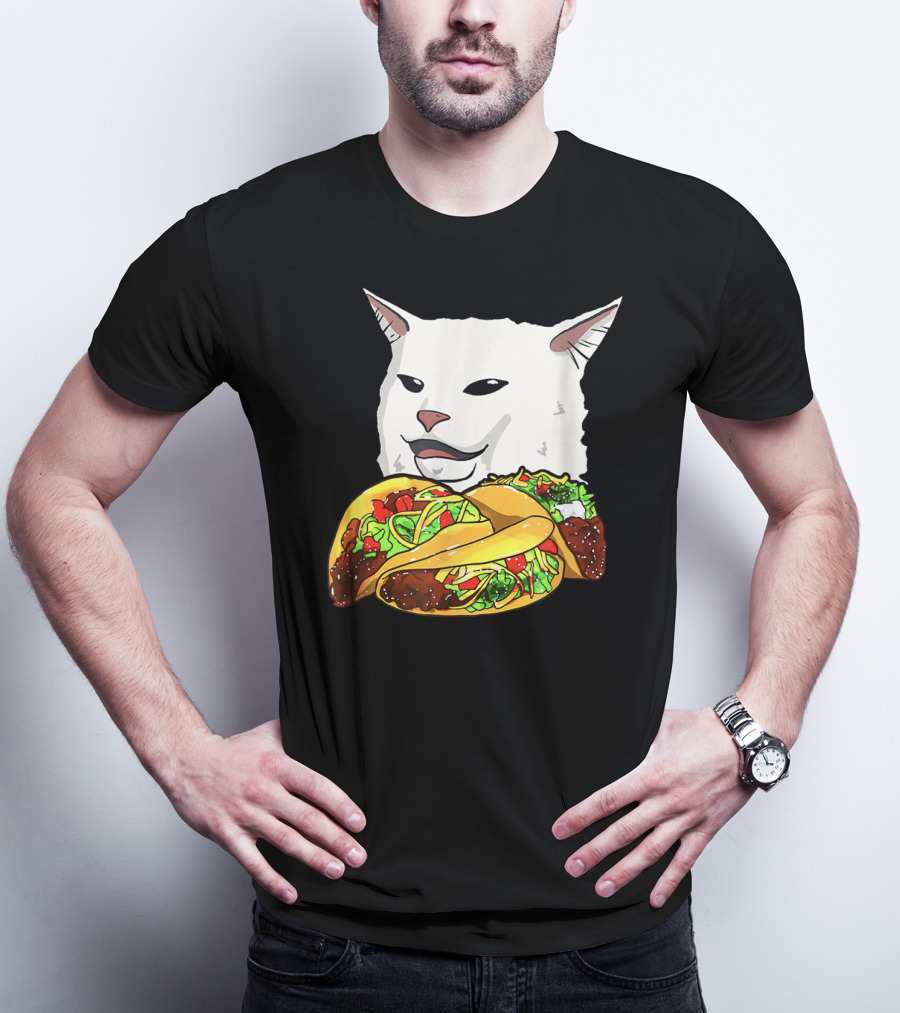 Woman Yelling At A Cat Meme Taco T-Shirt