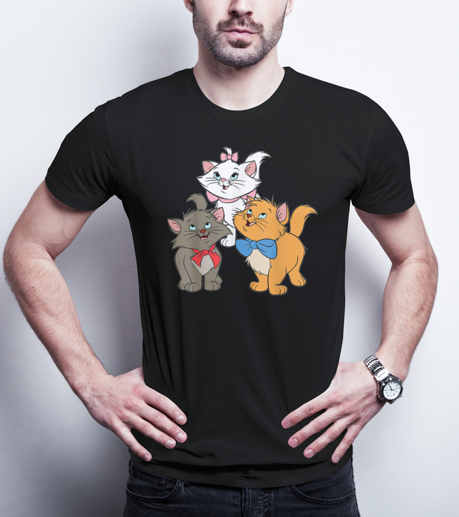 WoMarie Cartoon Aristocats Kittens Trio T-Shirt