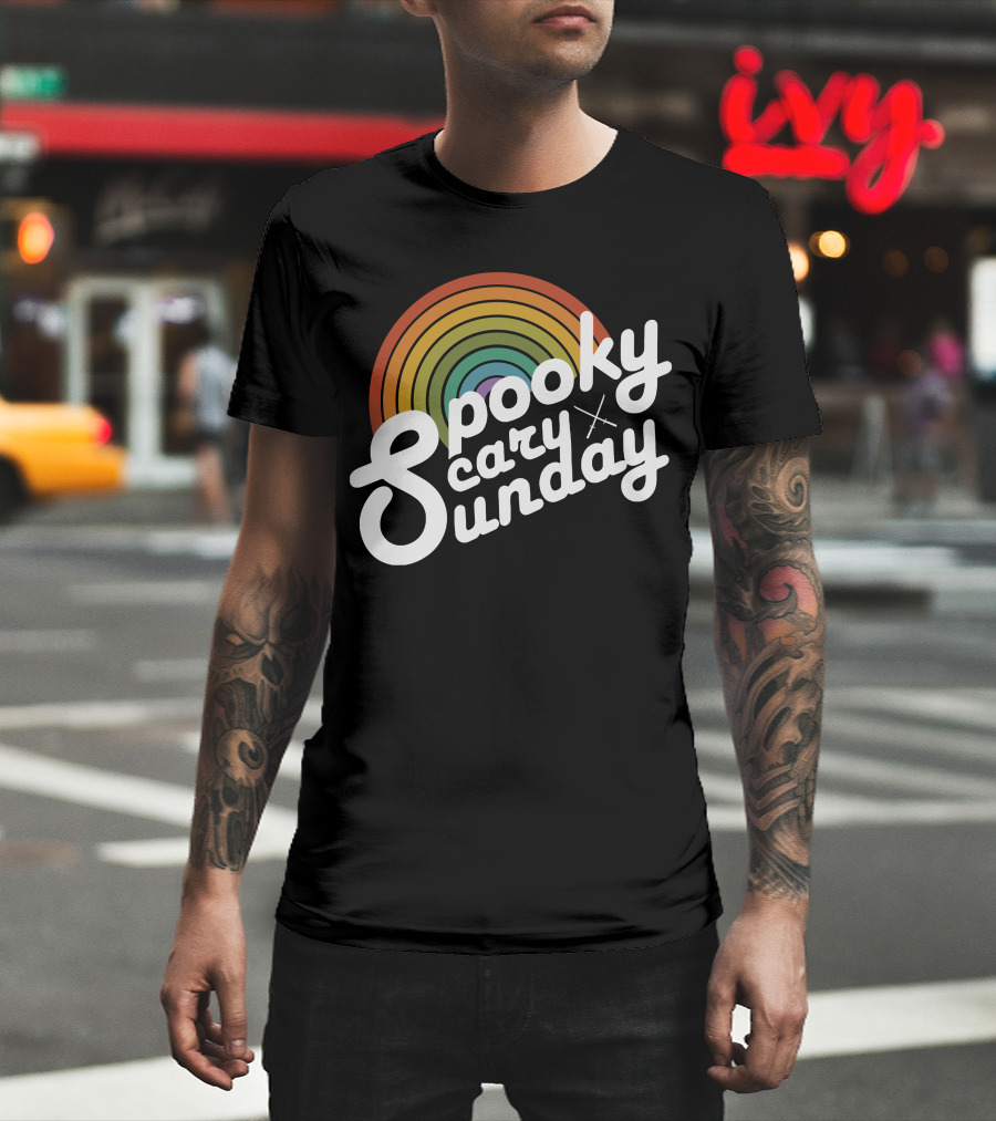 Spooky Scary Sunday Retro T-Shirt