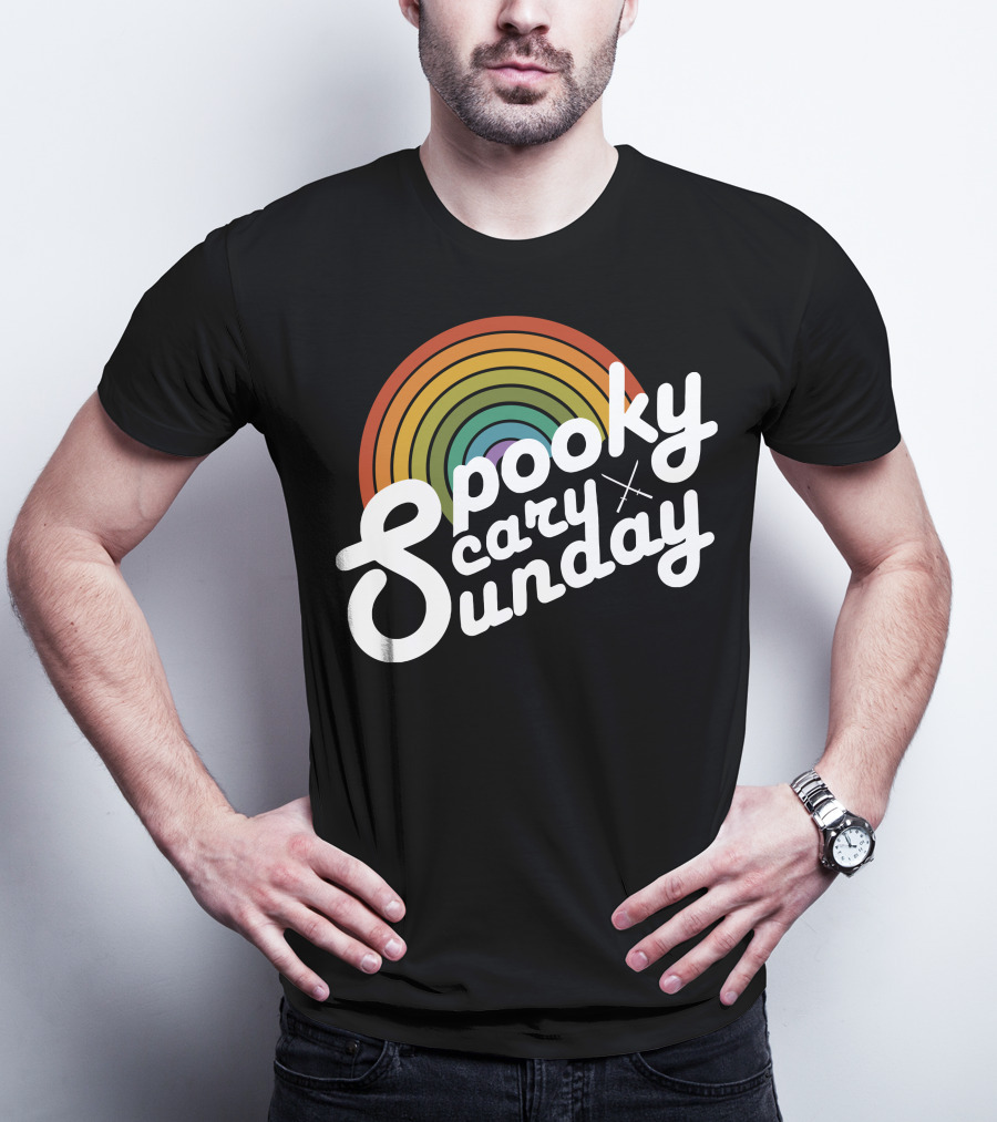 Spooky Scary Sunday Retro T-Shirt