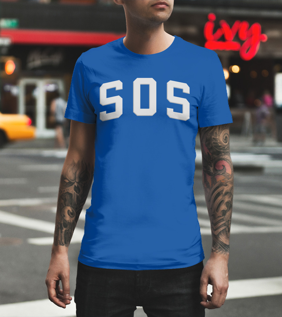 SZA SOS Bold Blue Athletic T-Shirt