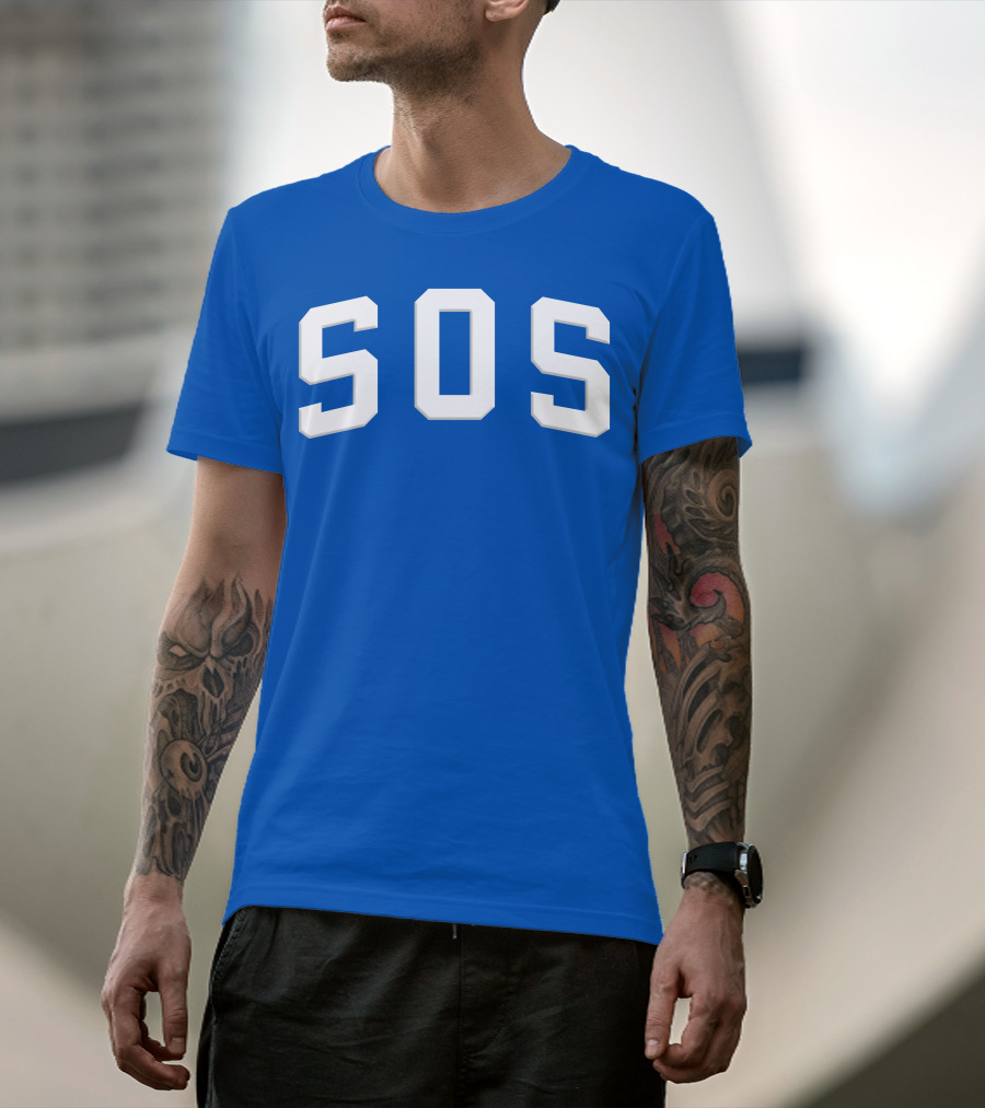 SZA SOS Bold Blue Athletic T-Shirt