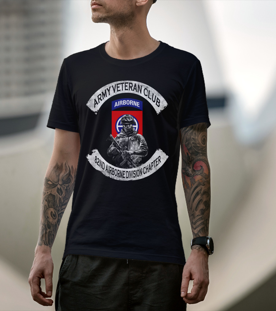 Army Veteran Club Airborne 82Nd Airborne Division Chapter T-Shirt