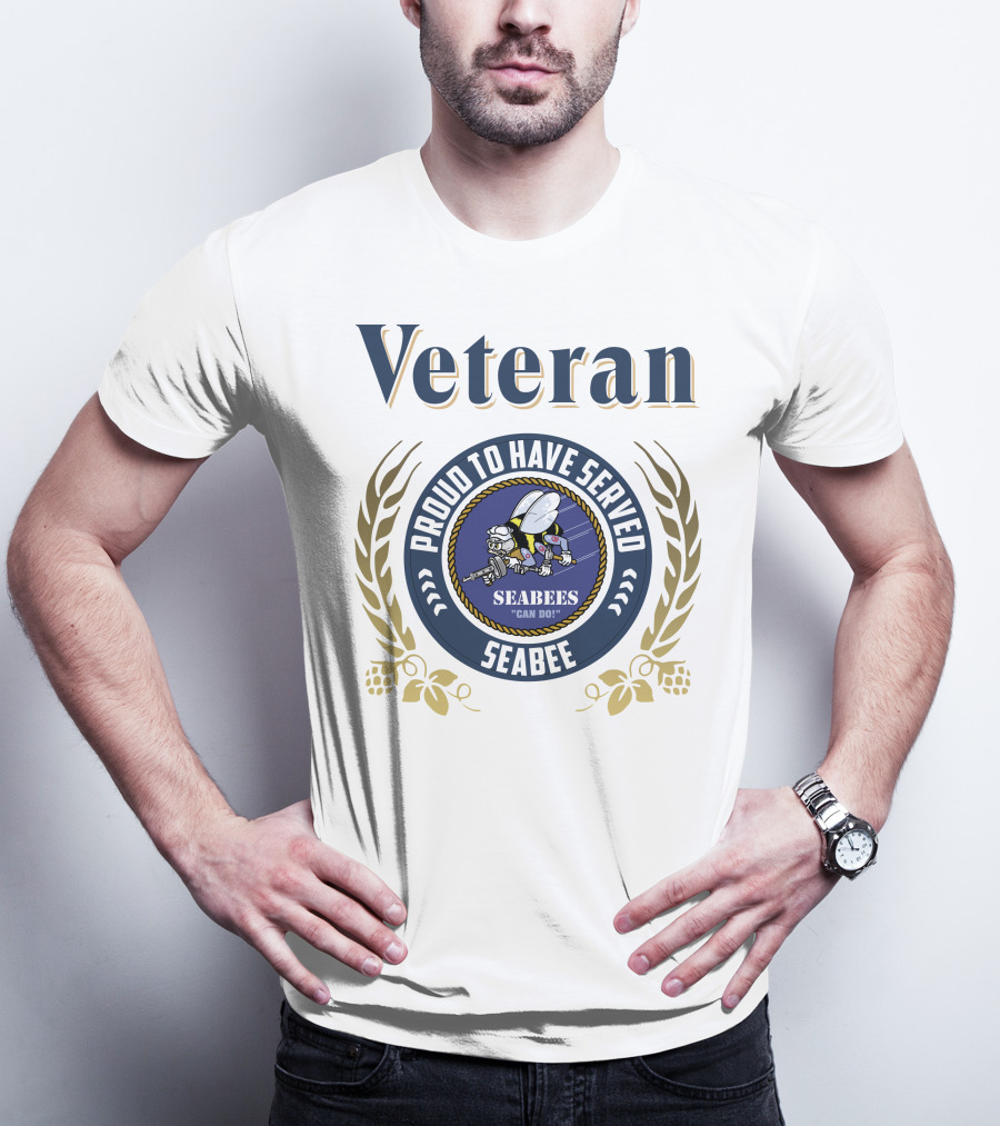 Veteran Proud To Have Served Seabees Can Do T-Shirt