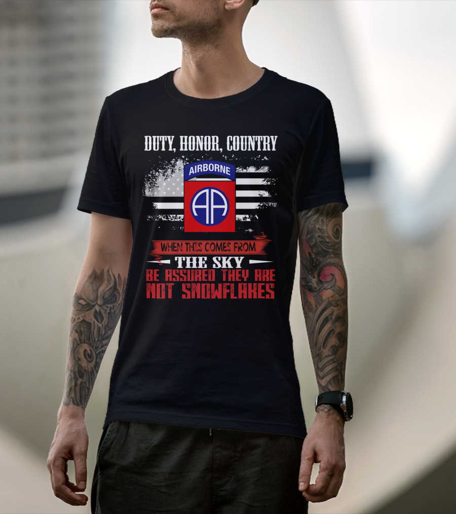 Duty Honor Country Airborne Not Snowflakes T-Shirt