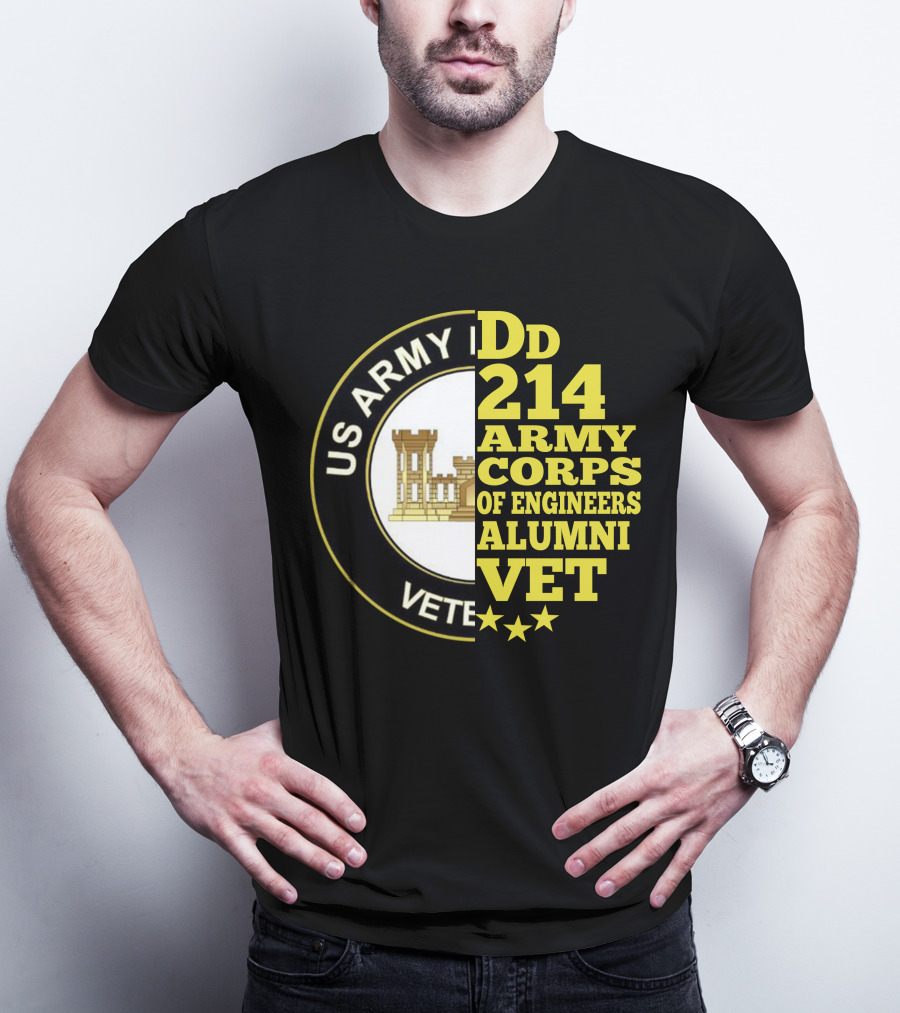 Dd 214 Army Corps Of Engineers Alumni Vet Us Army Veteran T-Shirt