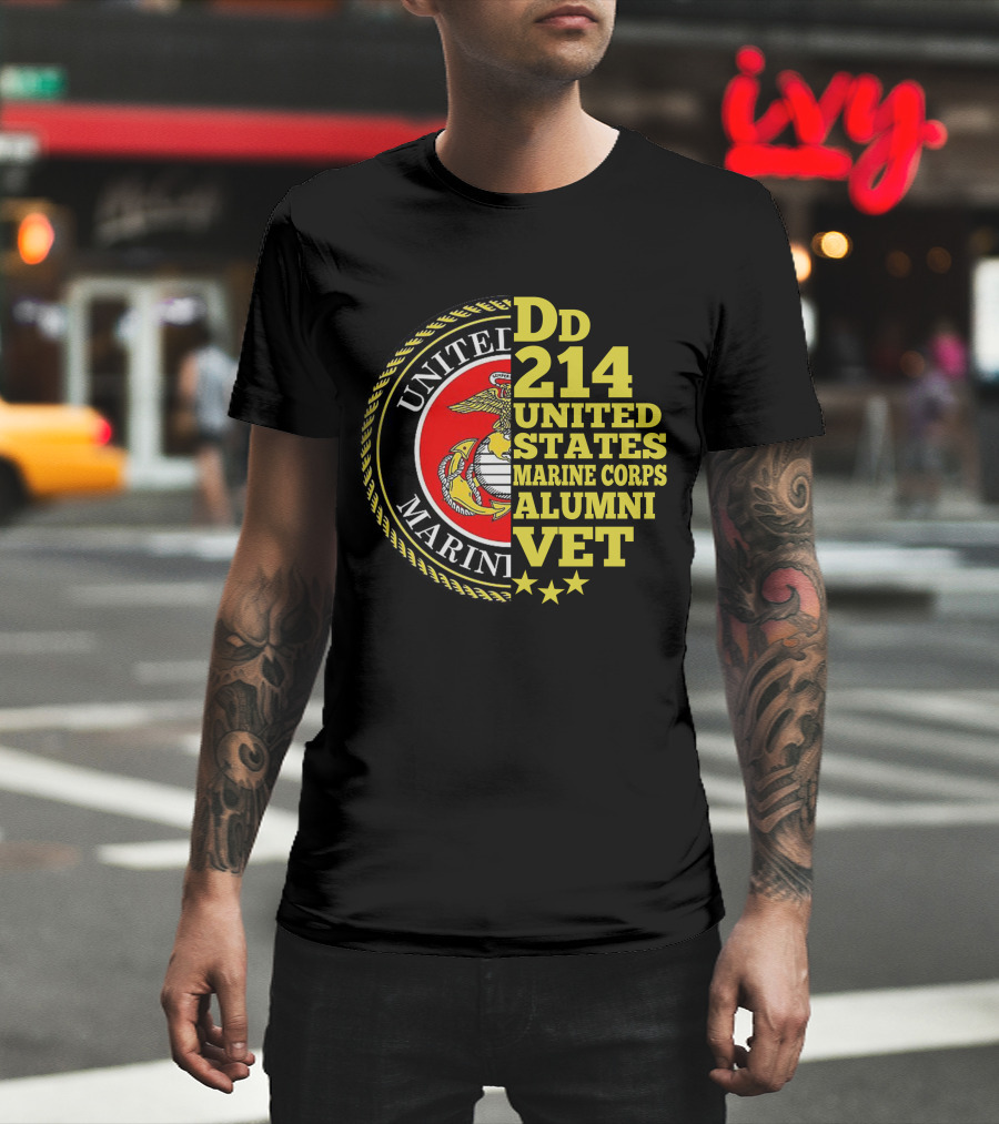Dd 214 United States Marine Corps Alumni Vet T-Shirt