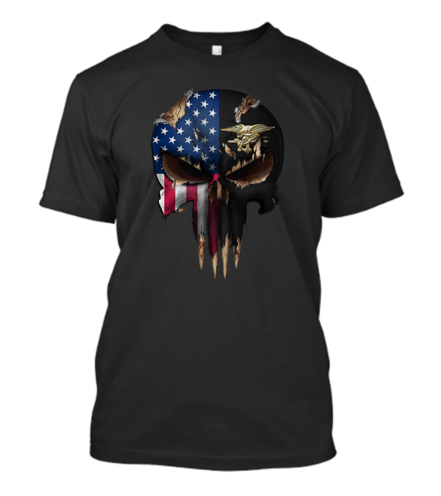 Punisher Skull American Flag Navy Seals T-Shirt