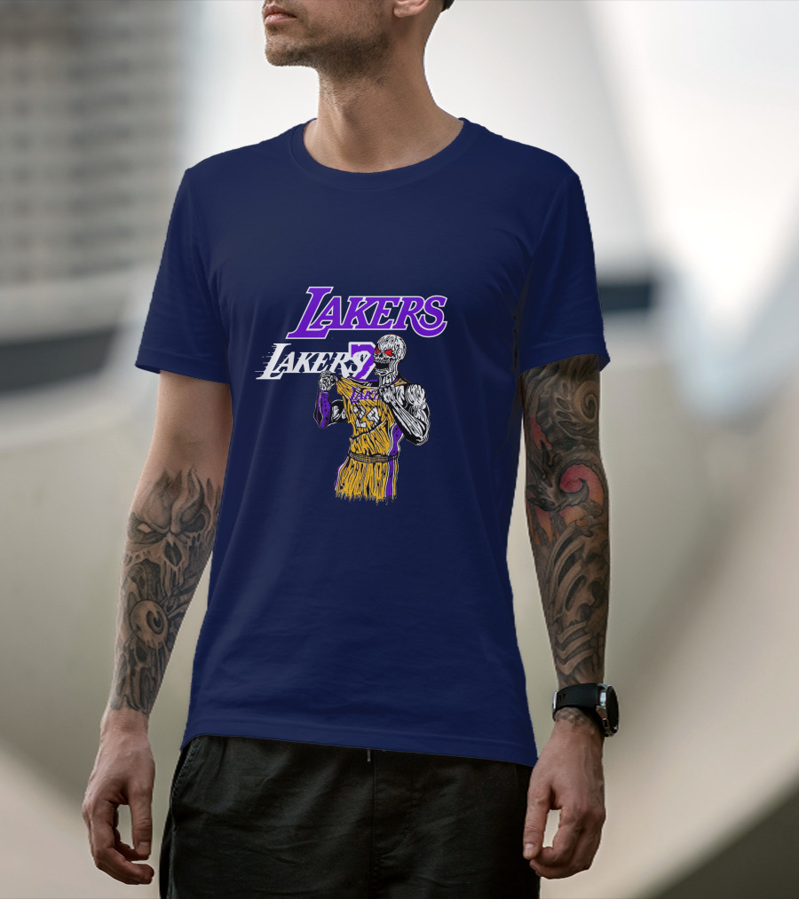 Warren Lotas Lakers Skeleton Basketball Player L7 T-Shirt