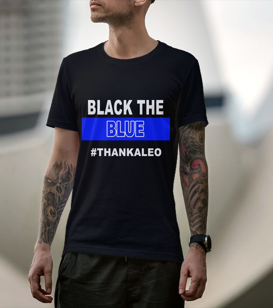 BLACK THE BLUE #THANKALEO Tampa T-Shirt