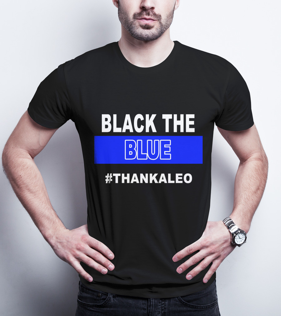 BLACK THE BLUE #THANKALEO Tampa T-Shirt