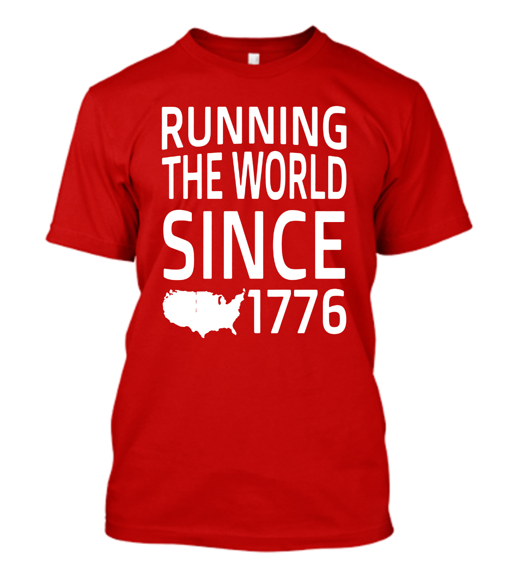 Running The World Since 1776 USA Map T-Shirt