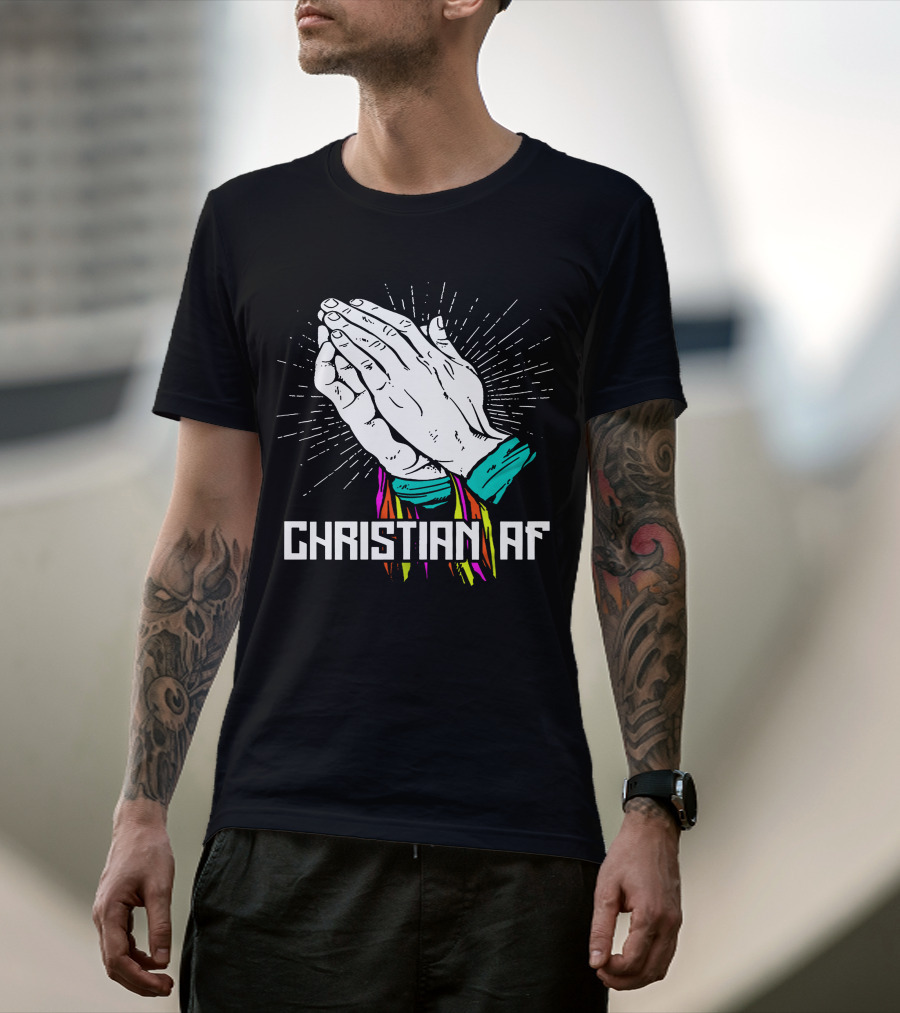 Christian AF Young Bucks Praying Hands T-Shirt