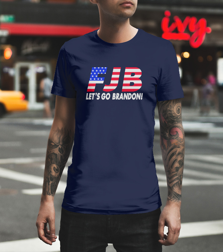 FJB Let's Go Brandon American Flag T-Shirt