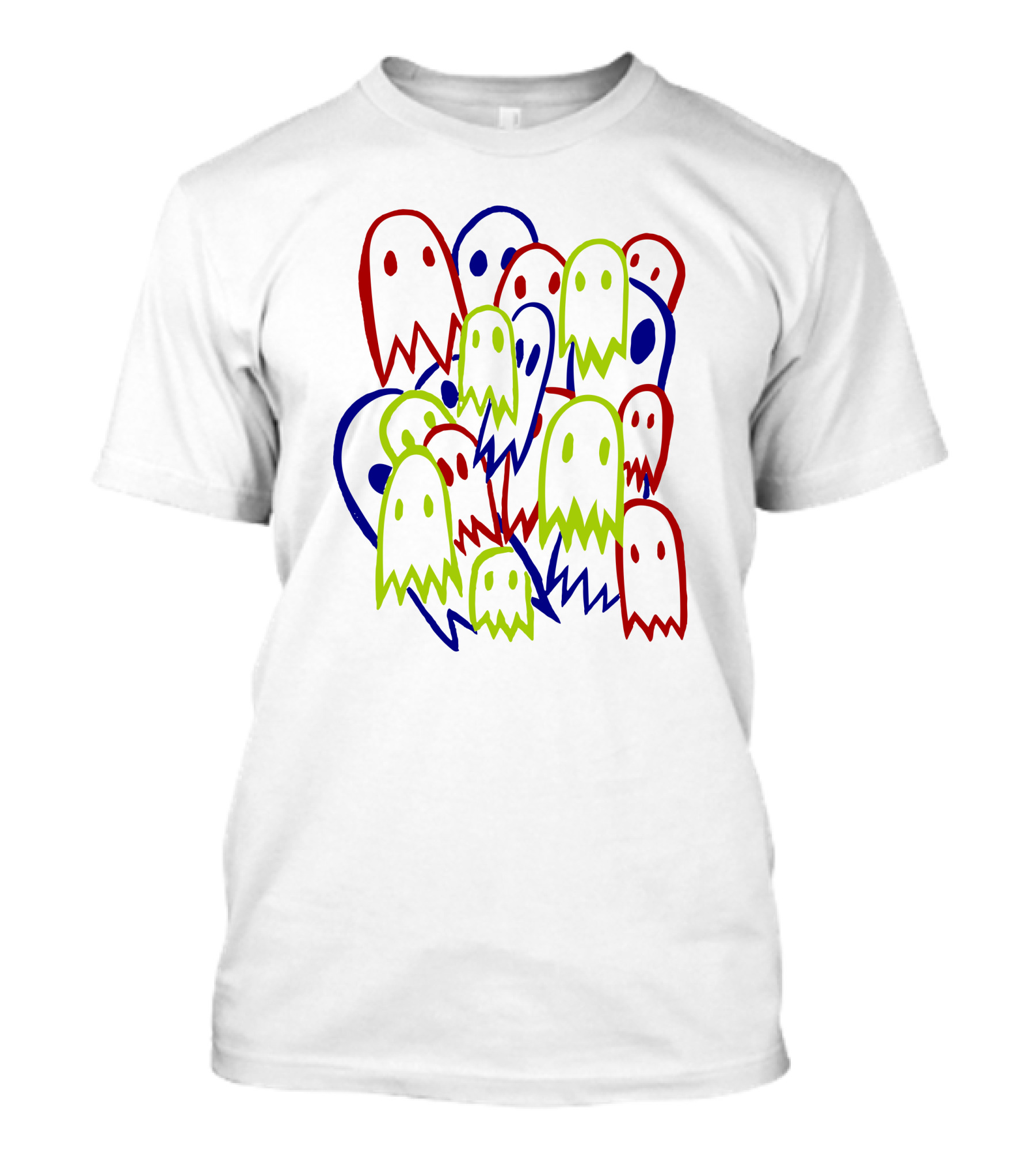Snckpck Ghosty Multicolor Ghost Cluster T-Shirt
