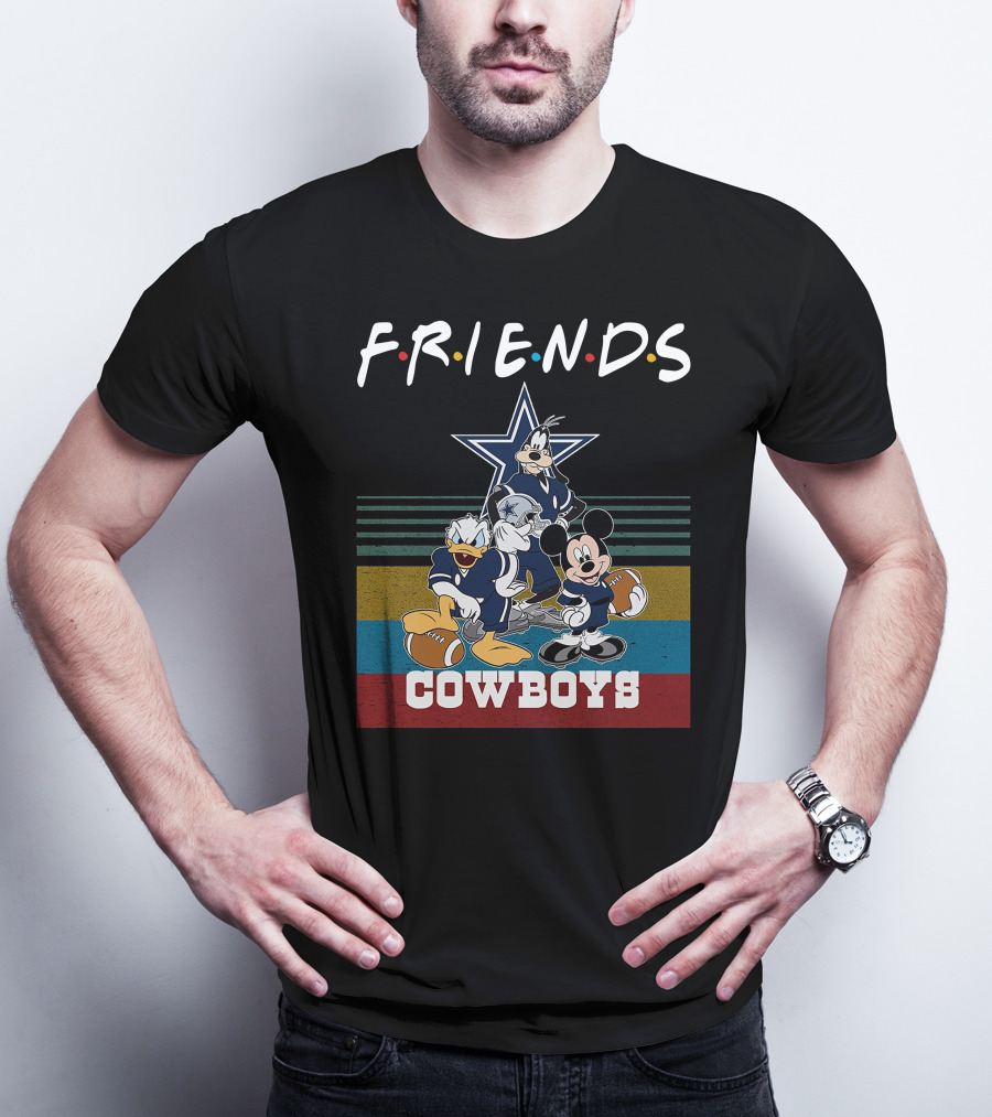 FRIENDS MICKEY DONALD GOOFY COWBOYS FOOTBALL TEAM T-Shirt