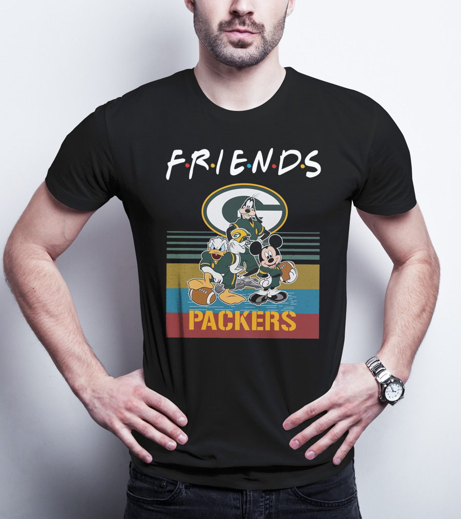 Friends Packers Disney Characters Green Bay Football T-Shirt