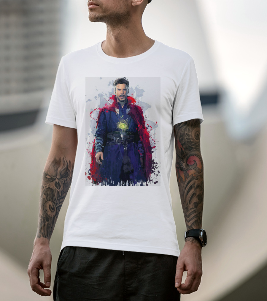 Doctor Strange Spellbinding Red Cloak And Magic Artistry T-Shirt