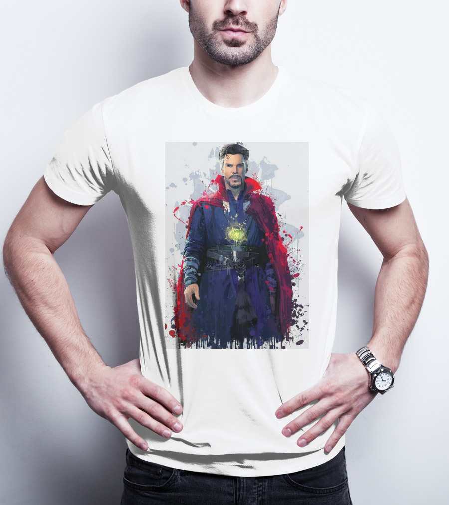 Doctor Strange Spellbinding Red Cloak And Magic Artistry T-Shirt