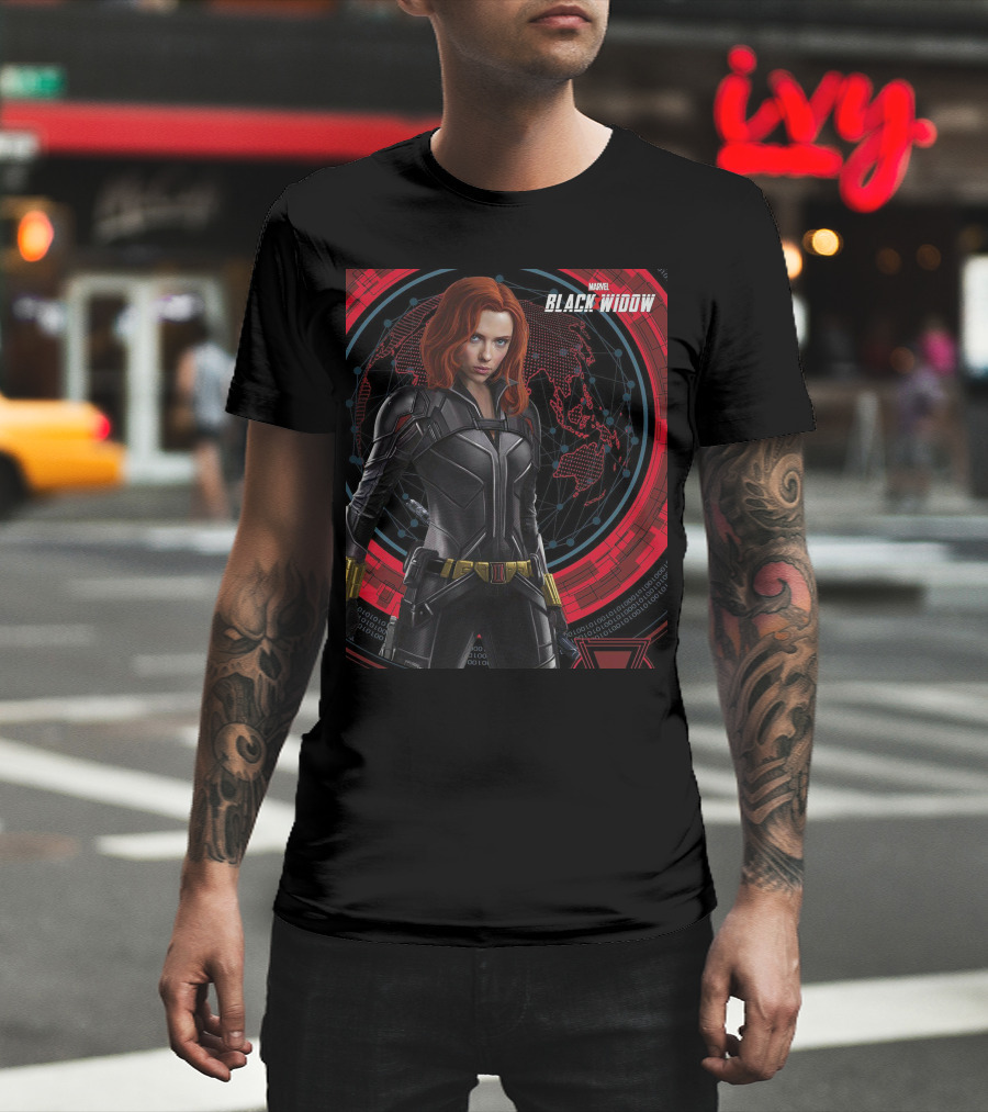 Marvel Black Widow Natasha Romanoff Avengers Iconic Suit T-Shirt